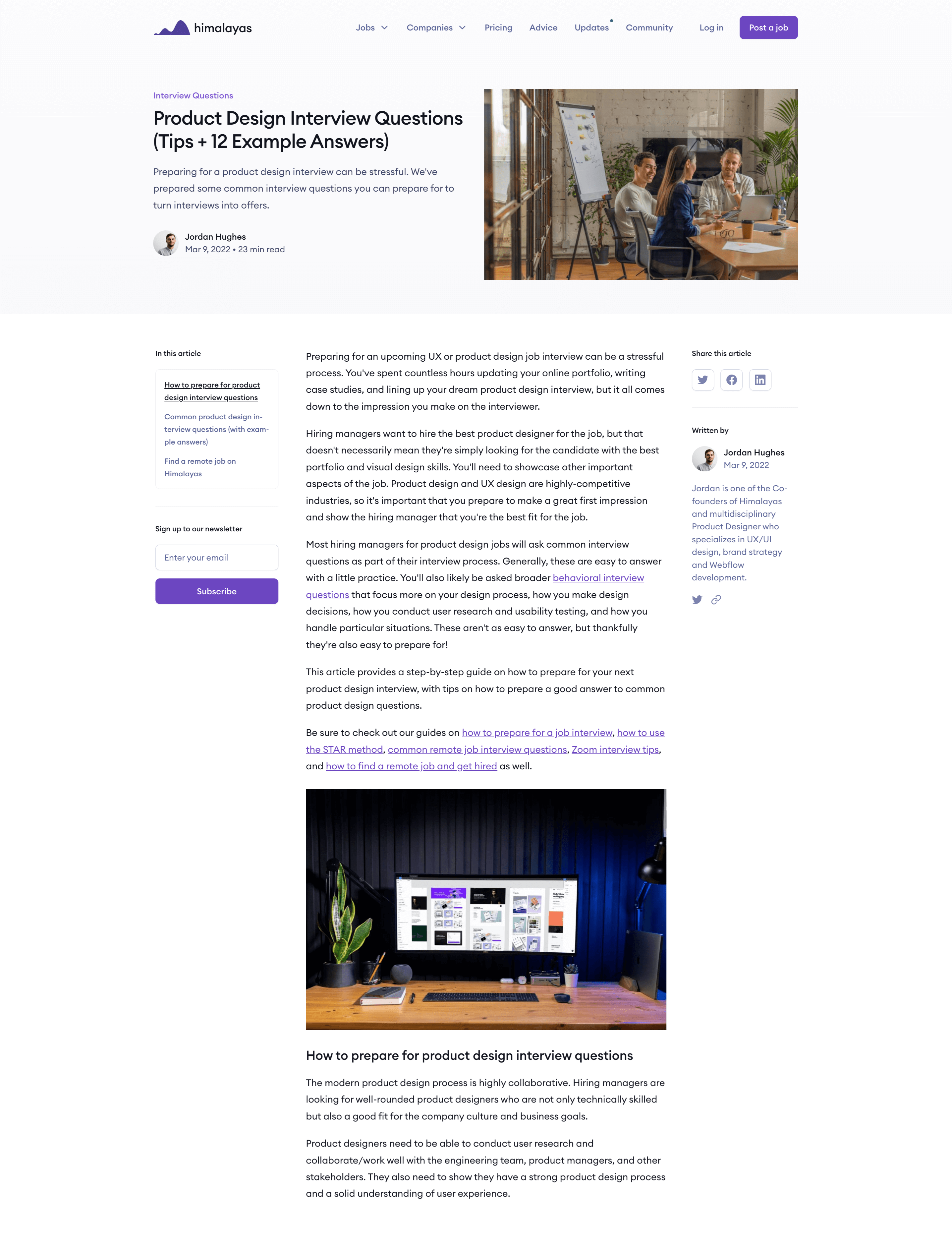 Referensi Design 02: Halaman detail artikel pada blog